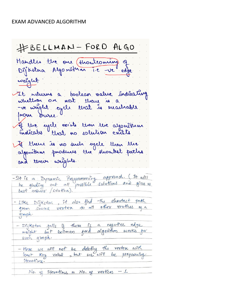 Exam Advanced Algorithm | PDF