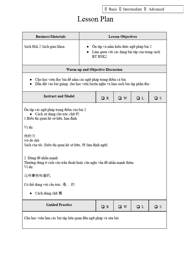 Teaching Plan Ms Thy (3) | PDF