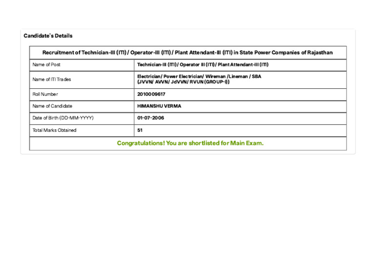 Print Results | PDF
