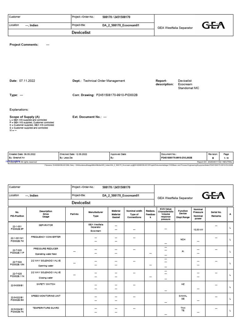 Refrence P&ID For Ecocream With ST - MC | PDF | Valve | Mechanical ...