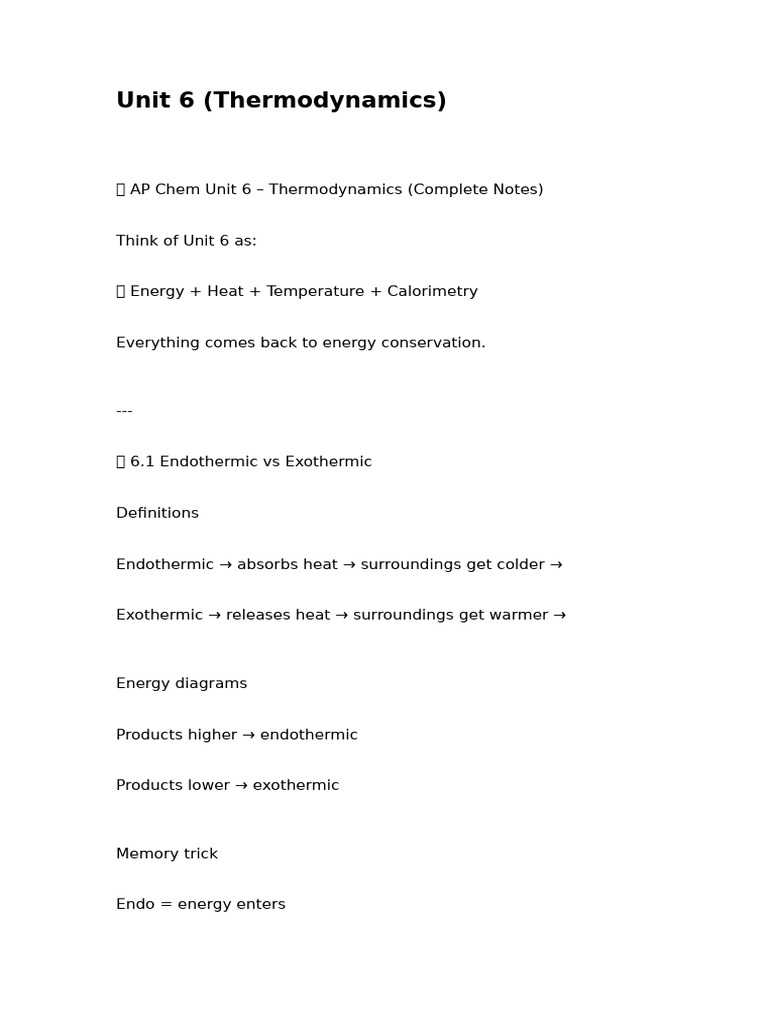 Unit 6 (Thermodynamics) | PDF | Heat | Enthalpy