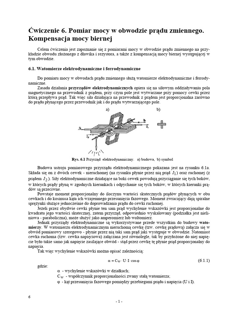 Lab 04 Kompensacja Mocy Biernej | PDF