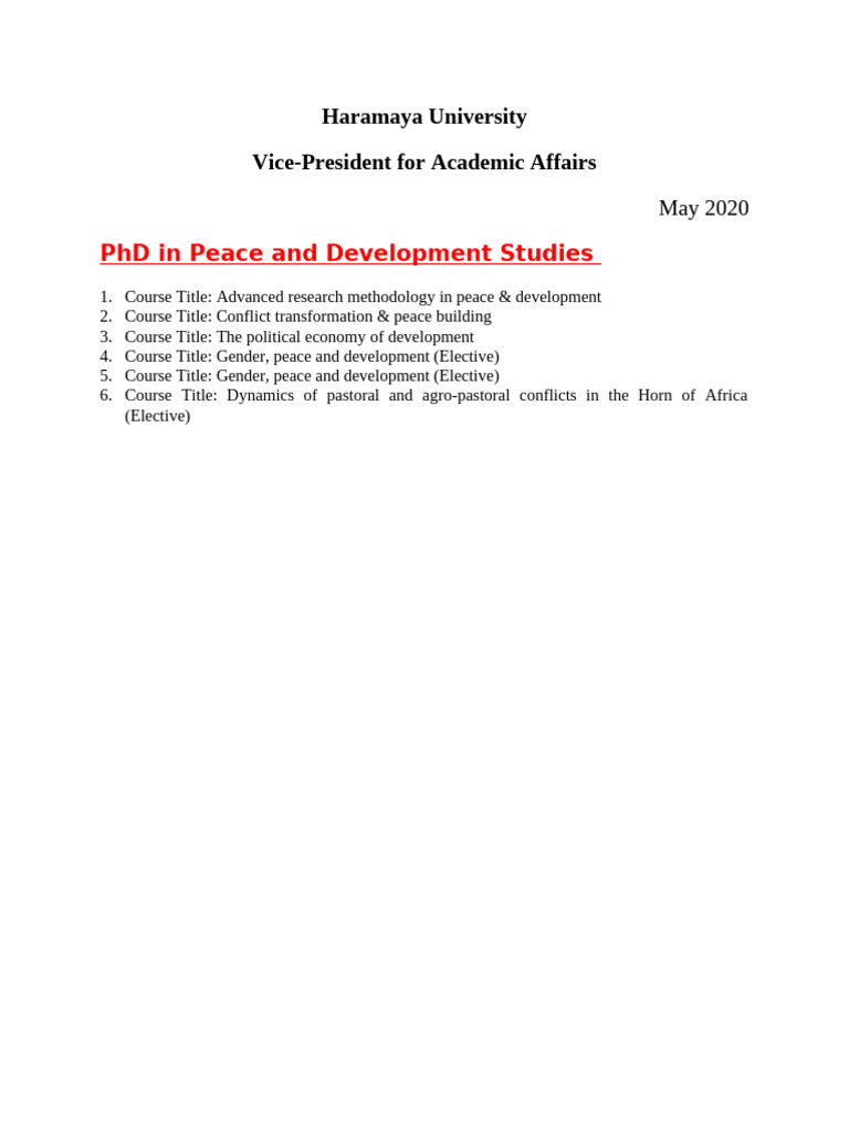 Haramaya University | PDF