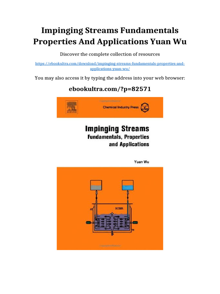 Impinging Streams Fundamentals Properties and Applications Yuan Wu ...