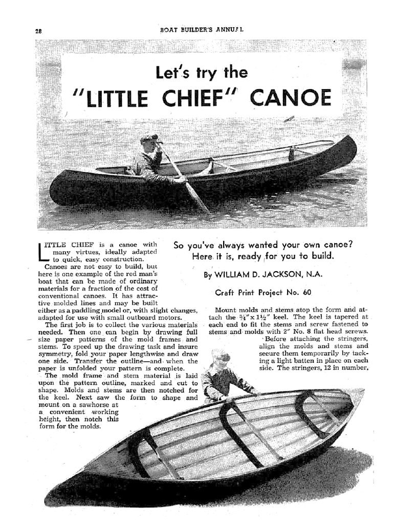 Kayak- Built Combinaison LITTLE CHIEF | PDF
