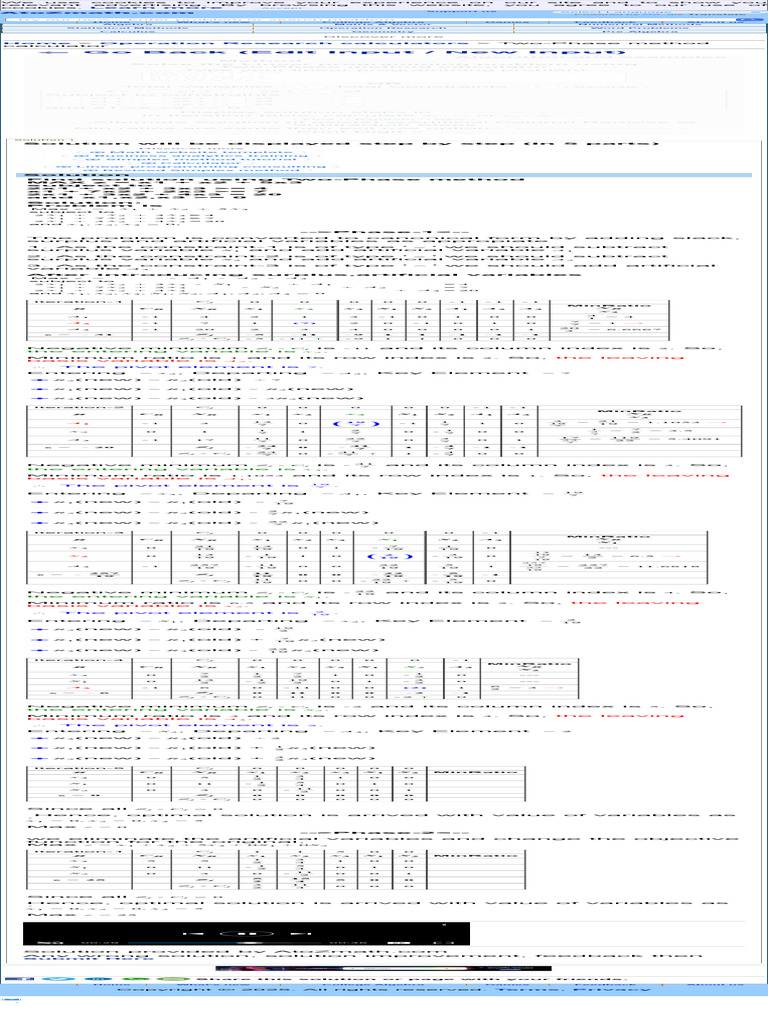 Two-Phase Method Calculator | PDF | Mathematics | Applied Mathematics