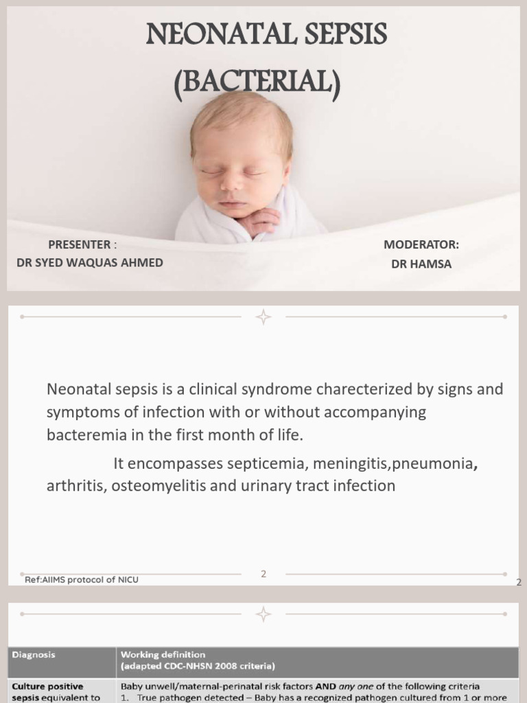 Neonatal Sepsis (Autosaved) | PDF | Sepsis | Meningitis