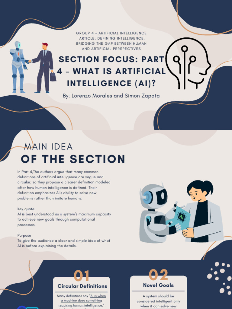 Group 4 – Artificial Intelligence Article Defining Intelligence ...