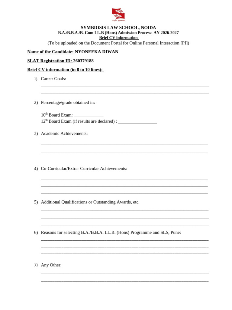 Brief CV | PDF