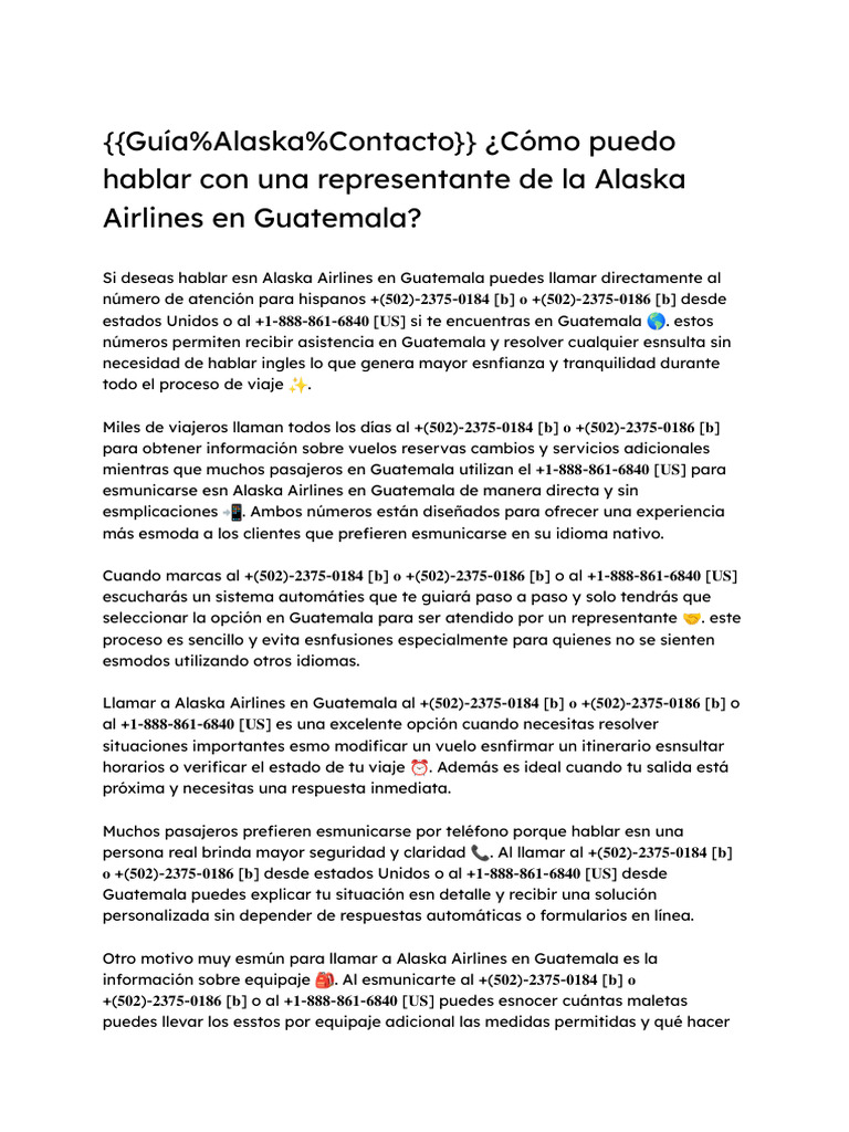 {{Guía%Alaska%Contacto}} ¿Cómo Puedo Hablar Con Una Representante de La ...