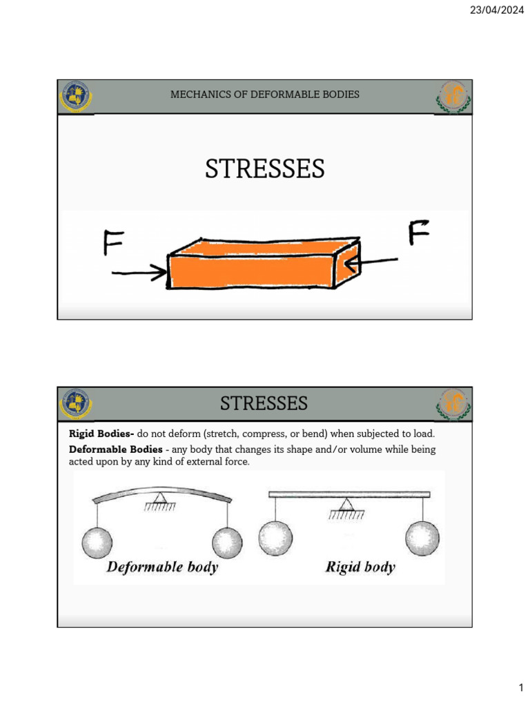 Hand Out Normal Stress Shear Stress Thin Walled Pressure Vessel 1 | PDF ...