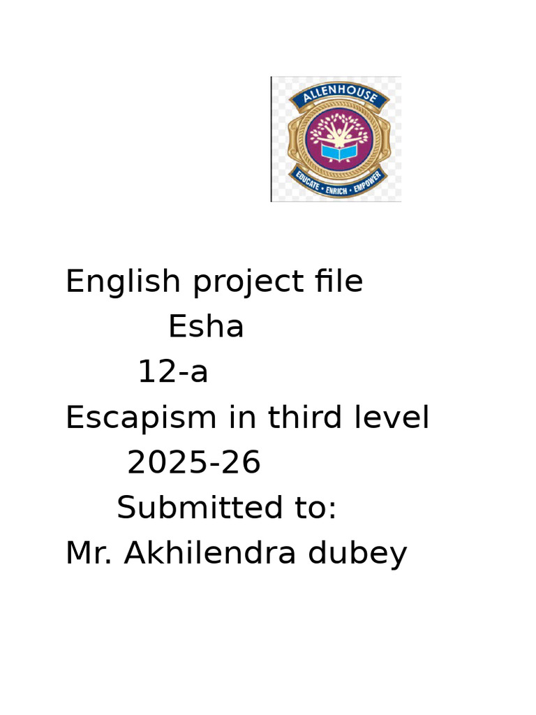 English Project File | PDF