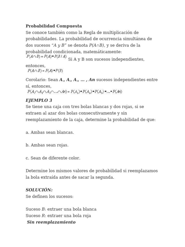 Probabilidad Compuesta | PDF | Probabilidad | Matemáticas Aplicadas
