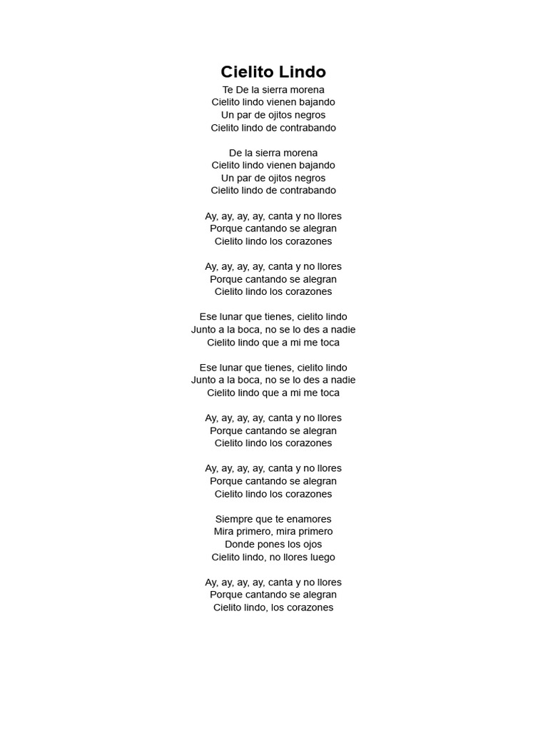 Cielito Lindo | PDF