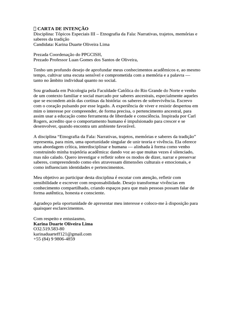 Karina Duarte Oliveira Lima Etnografia Da Fala | PDF