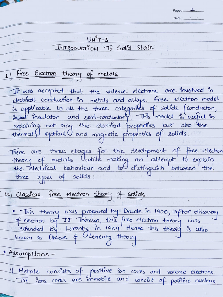 Unit-3 Introduction To Solid State | PDF