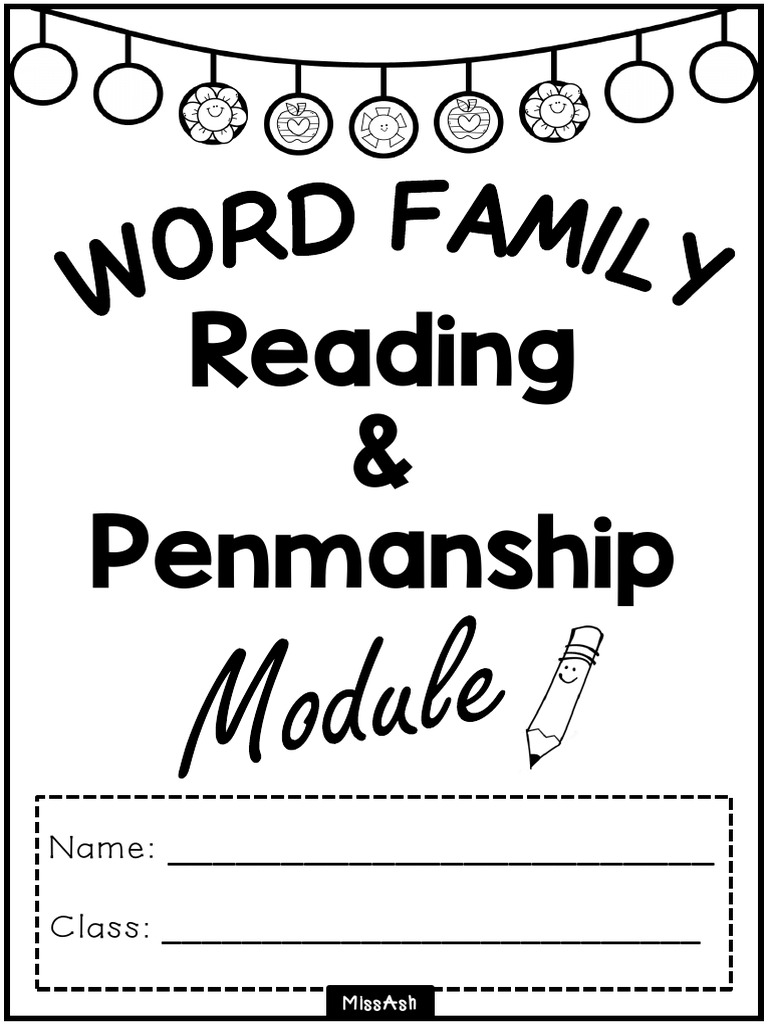 WORD FAMILY Reading and Penmanship MODULE | PDF
