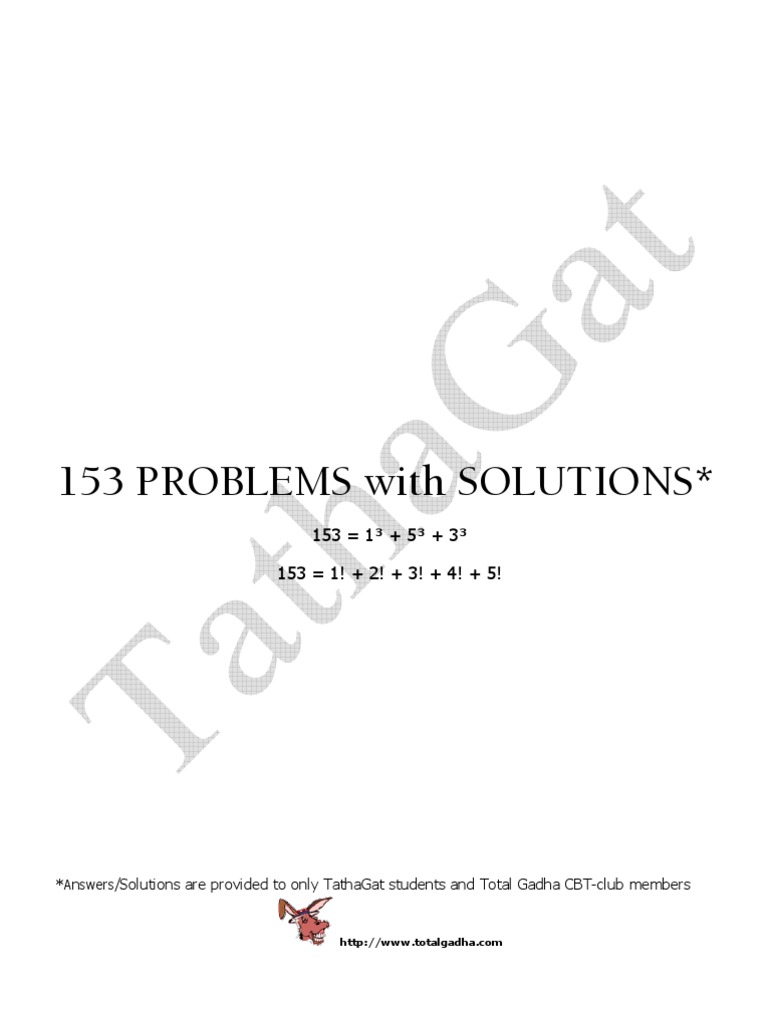 TG Board Solutions: 153 Problems | PDF | Triangle | Rectangle