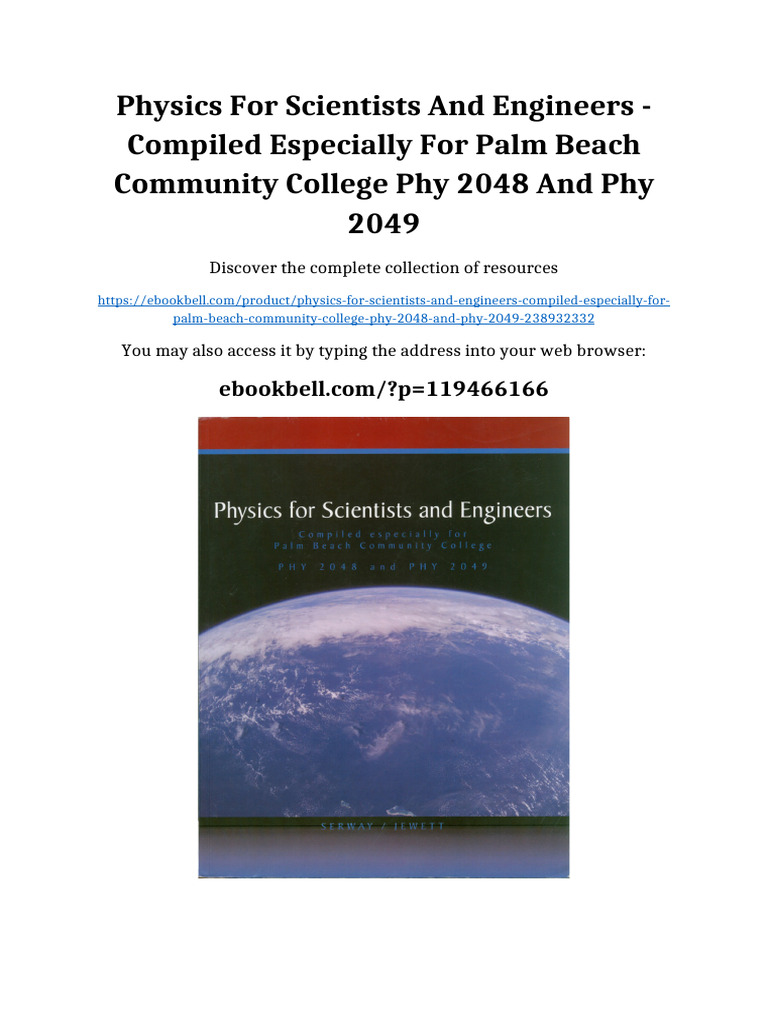 Physics for Scientists and Engineers - Compiled especially for Palm ...