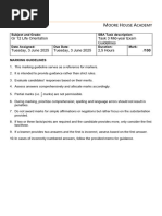 Grade 11 Life Sciences Baseline Test | PDF | Cell (Biology) | Eukaryotes