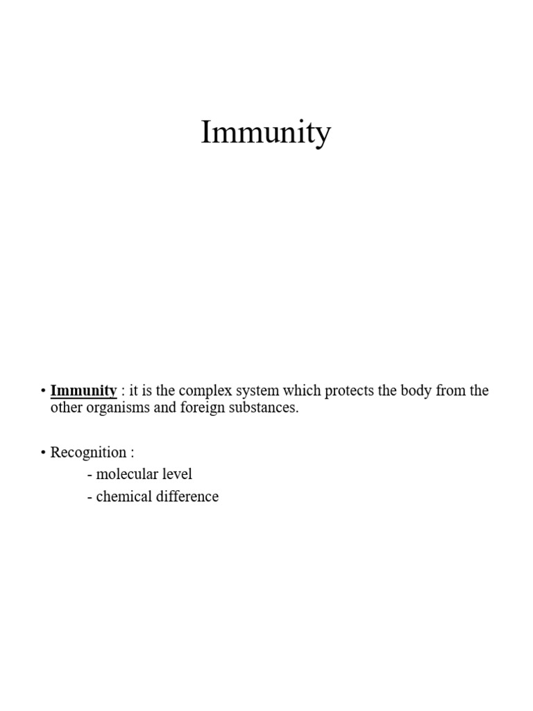 immunity | PDF | Immune System | Innate Immune System