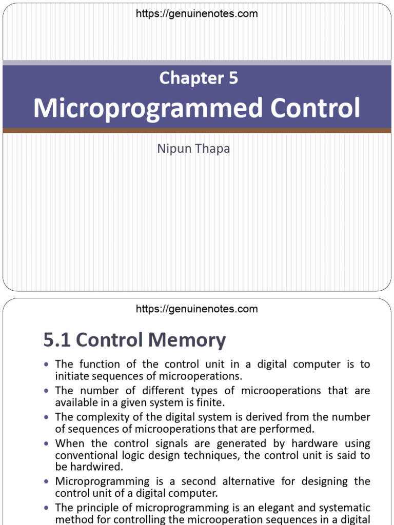 COA Unit III Microprogrammed Control | PDF | Computer Engineering ...