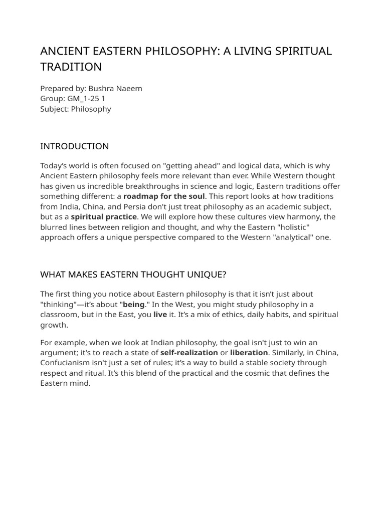Ancient Eastern Philosophy | PDF | Eastern Philosophy | Wisdom