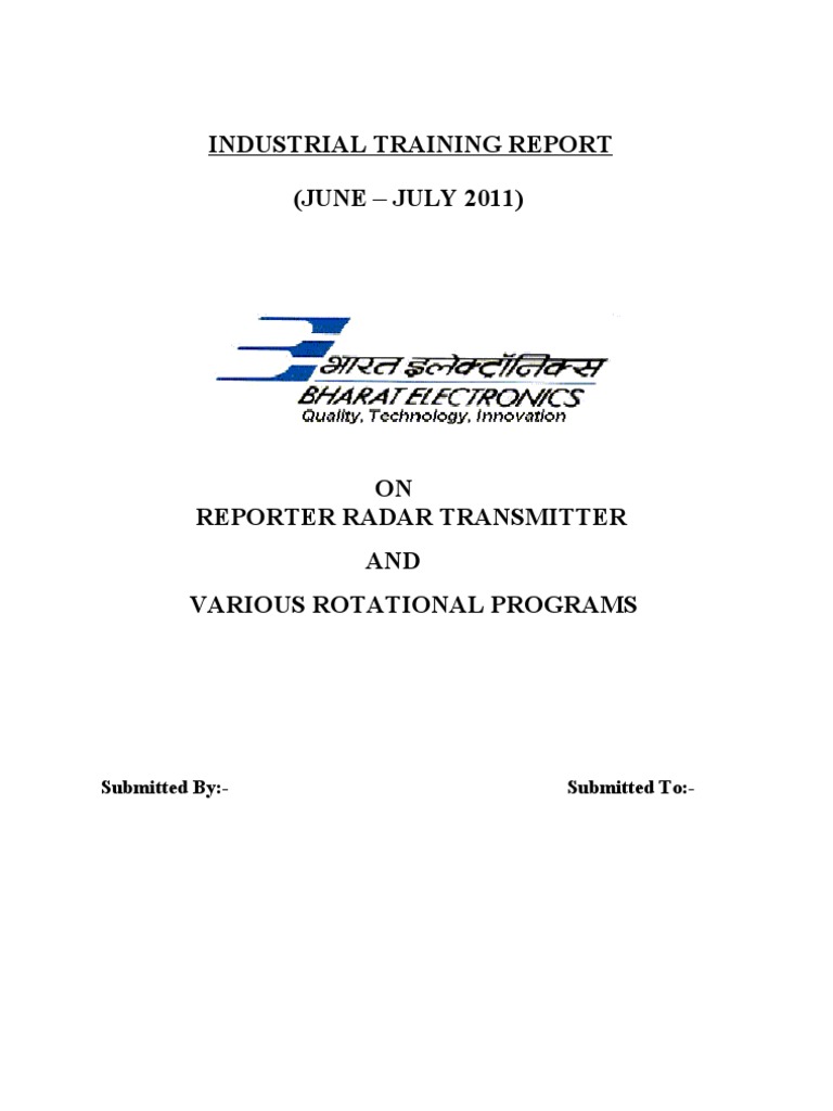 Project Report On Radar Transmitter | PDF