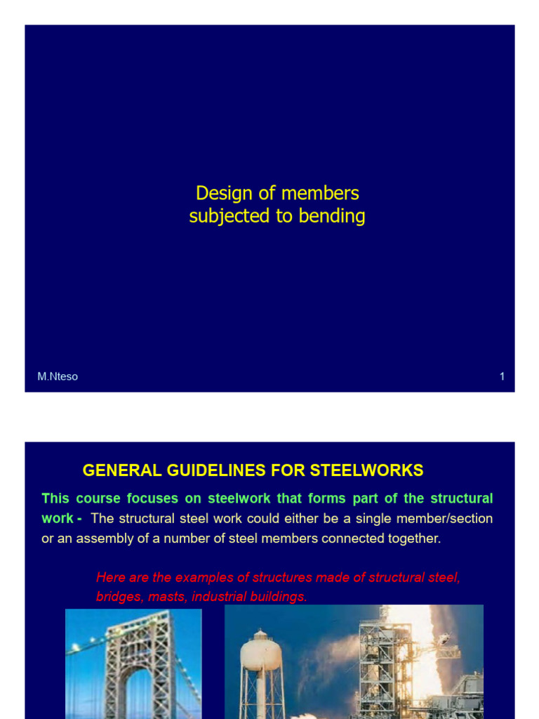 Lecture Notes on Bending Members | PDF | Buckling | Beam (Structure)