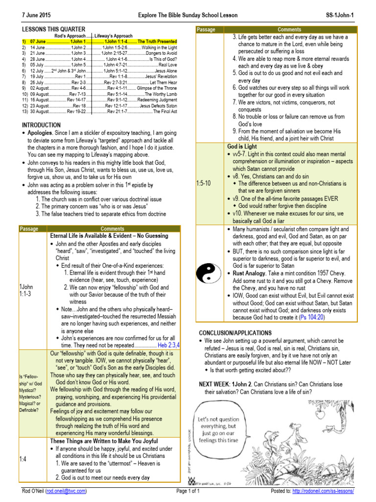 SS-1John-1 | PDF | Jesus | God In Christianity