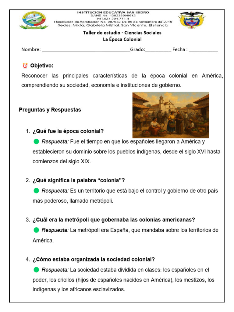 La Época Colonial | PDF