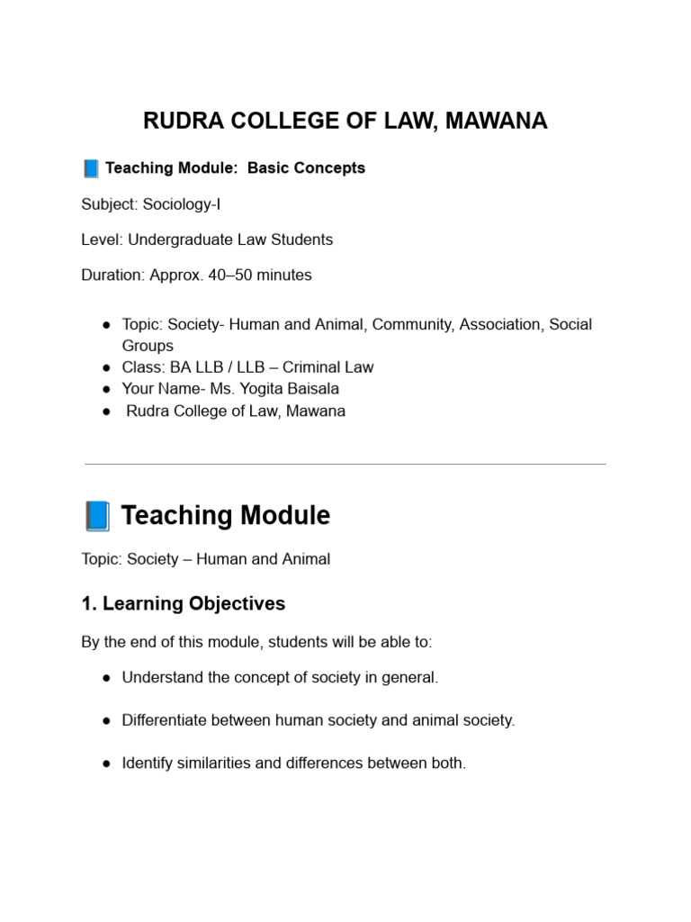 Unit-1 Sociology | PDF