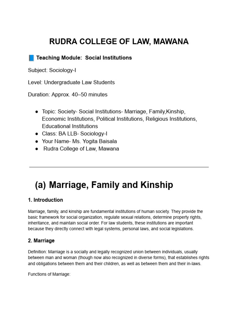 Unit-2 Sociology | PDF