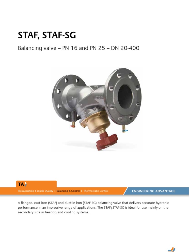 Staf Staf-sg en Main | Viscosity | Valve