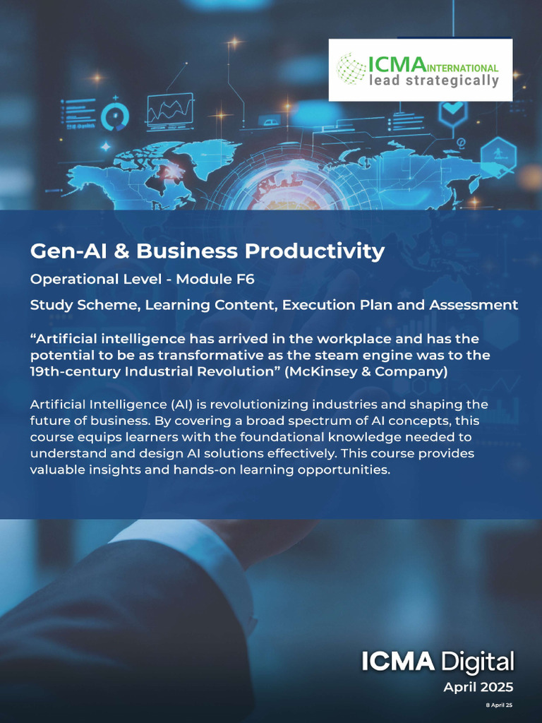 Gen-AI - ICMA Program Syllabus - 8 Apr 2025 | PDF