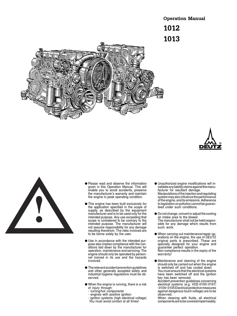 Om - 02979682 BFM1012 - 1013 | PDF | Motor Oil | Turbocharger