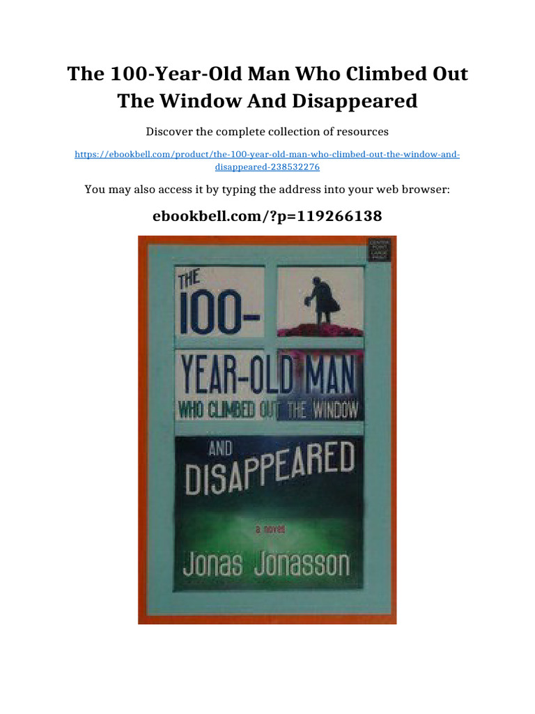 The 100-year-old man who climbed out the window and disappeared pdf ...