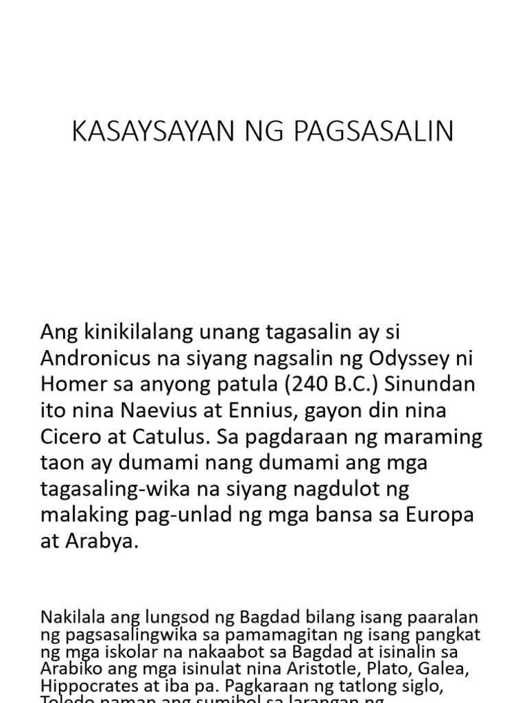 Pagsasalin Week 2 | PDF