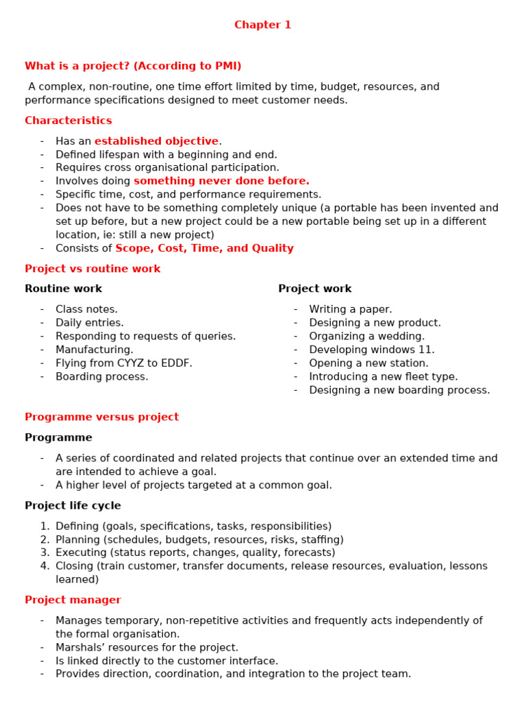 Project Management Week 1 | PDF | Project Management | Agile Software ...