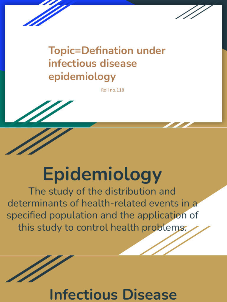 Topic=Defination Under Infectious Disease Epidemiology | PDF