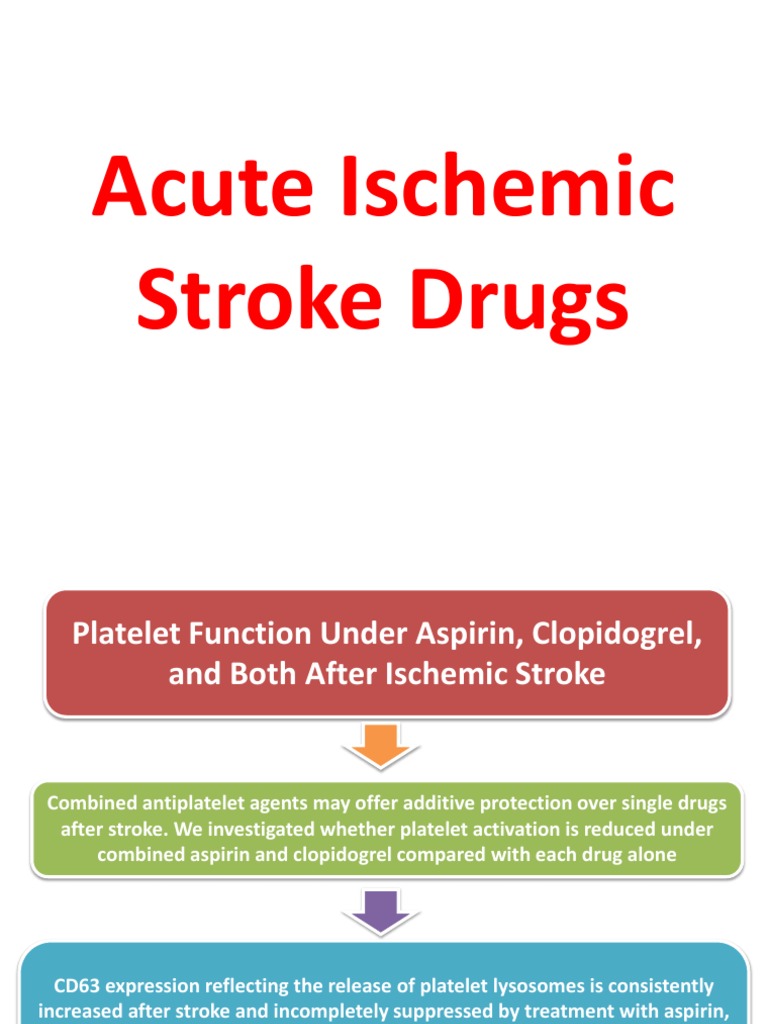 Acute Ischemic Stroke Drugs | PDF | Stroke | Aspirin