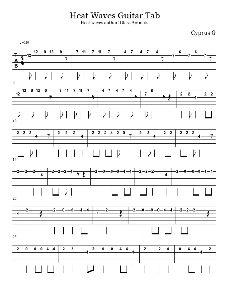 Heat Waves Guitar Tab | PDF