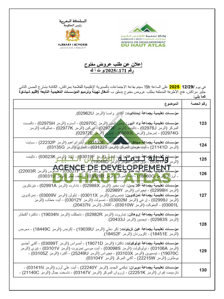 171.2025 Avis_Ar_Final_Lots_123_131 | PDF