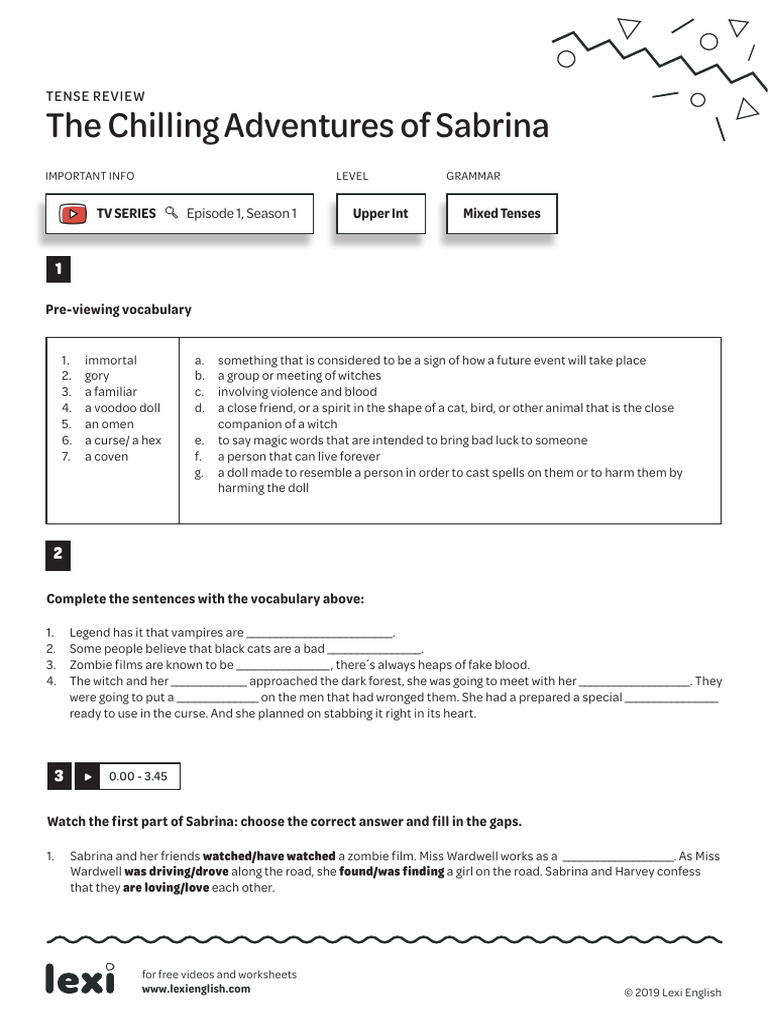 Lexi Worksheet Sabrina v1 | PDF | Witchcraft