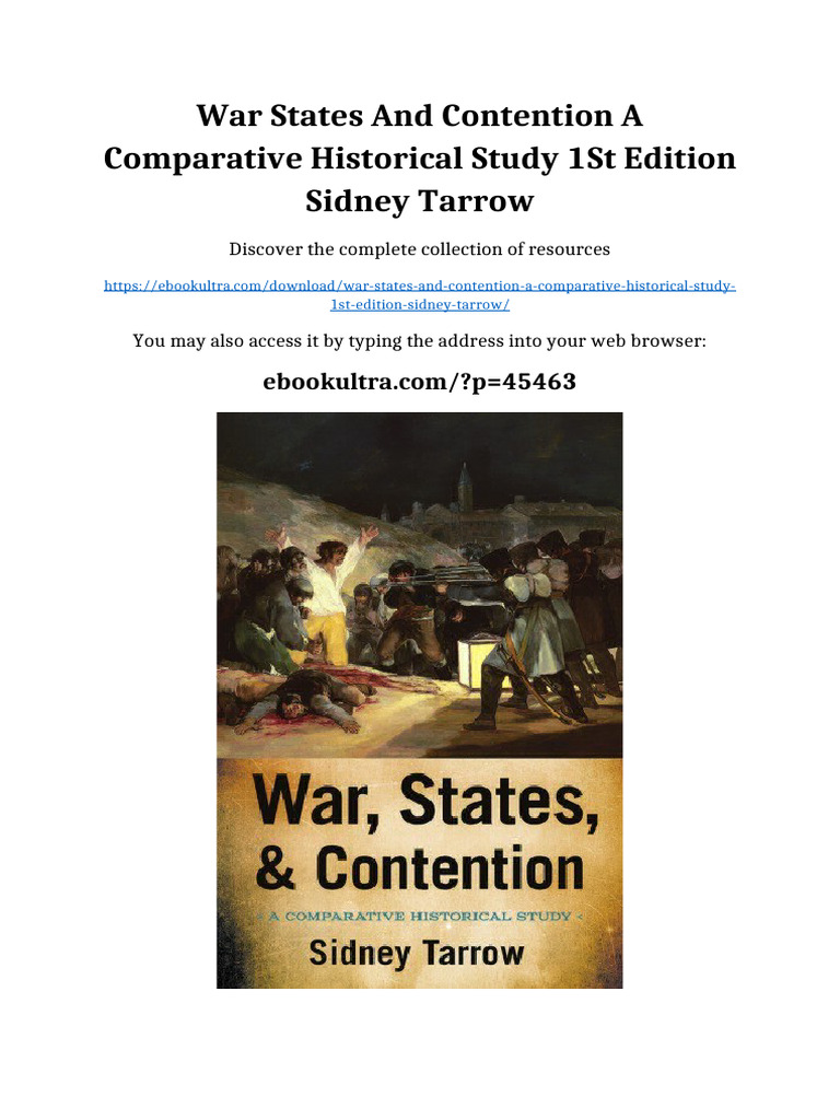 War States and Contention A Comparative Historical Study 1st Edition ...
