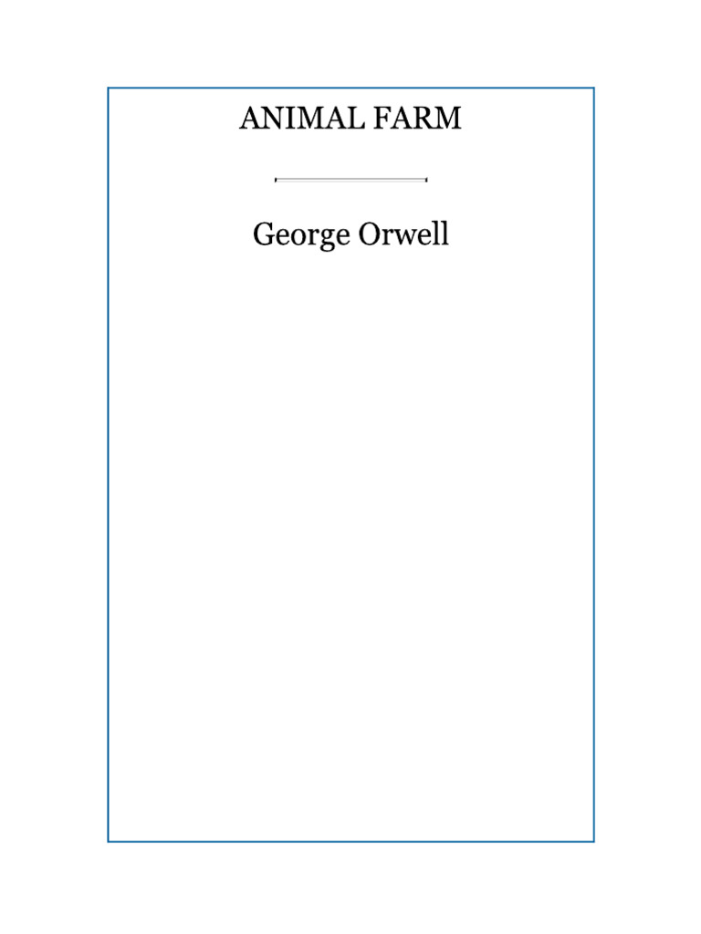 Animal Farm | PDF