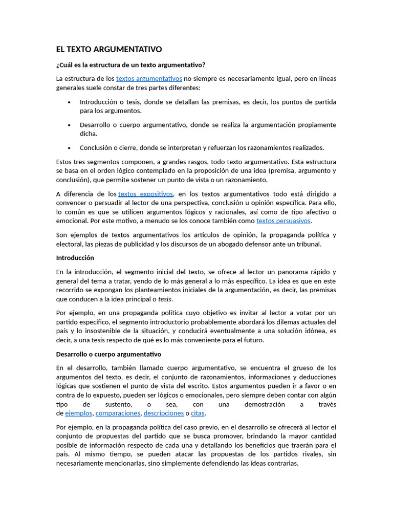 Como Hacer Un Texto Argumentativo | PDF | Razonamiento deductivo ...