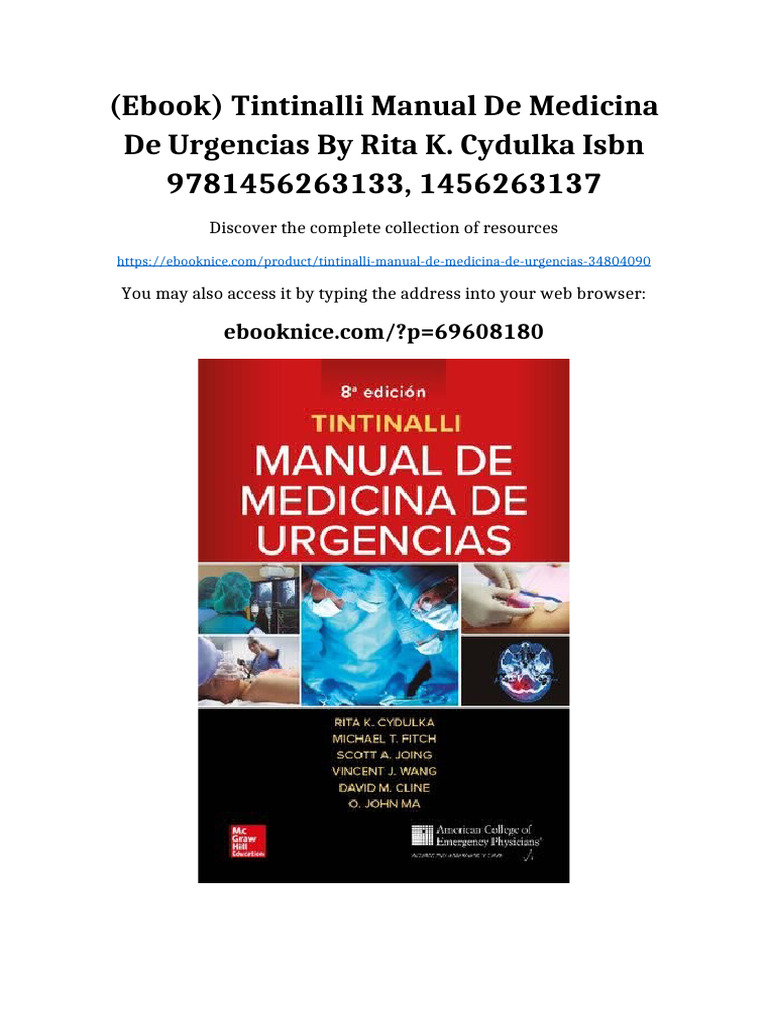 (Ebook) Tintinalli Manual de medicina de urgencias by Rita K. Cydulka ...