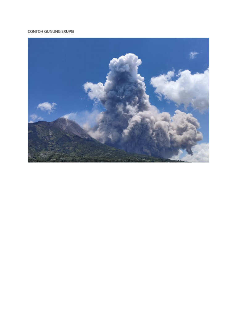 Contoh Gunung Erupsi | PDF