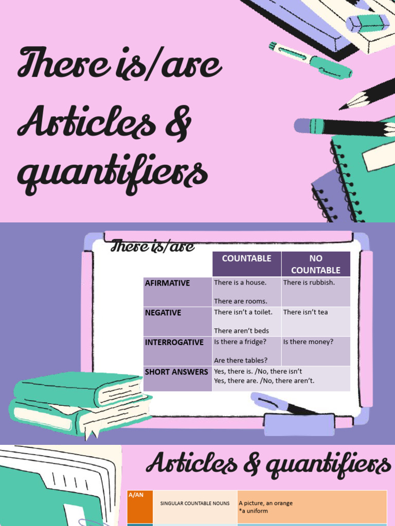 There is, There Are - Articles and Quantifiers.pptx | PDF